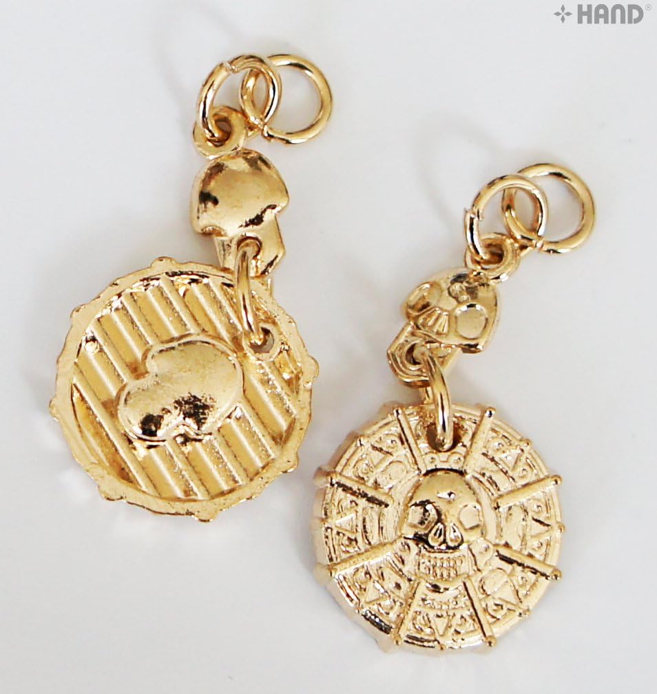 Amazon.com: 14120 Gold Tone Round Skull Zip Pulls, Tags, Fasteners with ...