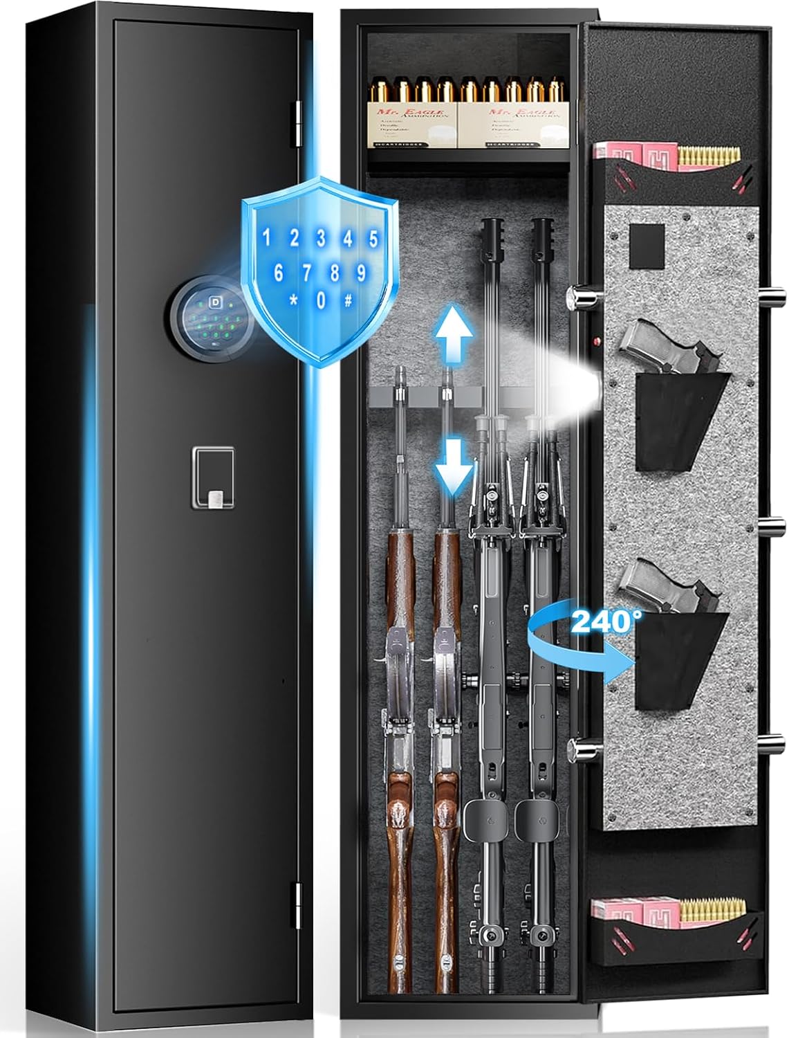 Amazon.com: 3-4 Gun Safe Gun Safes for Rifles and Pistols Rifle Safe ...