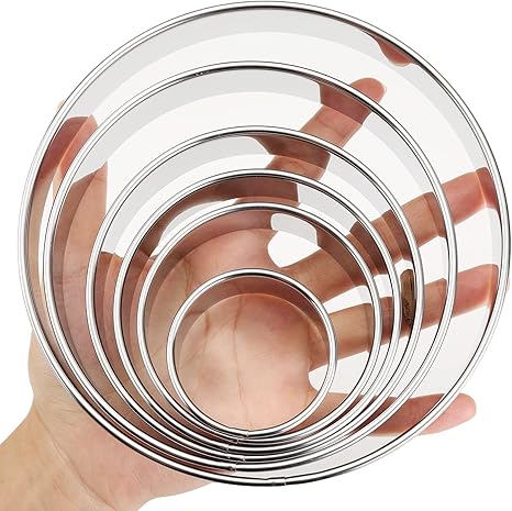 Amazon.com: CUTENJOY 6 PCS Round Cookie Cutters (2, 3, 3.5, 4, 5, 6 ...