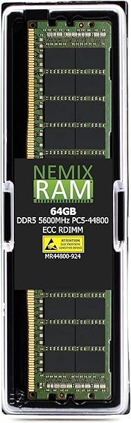 NEMIX RAM 64GB (1X64GB) DDR5 5600MHZ PC5-44800 2Rx4 1.1V CL46 288-PIN ...
