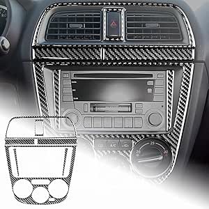 Amazon.com: AIRSPEED Carbon Fiber Car Center Console Air Outlet Frame Sticker CD Panel ...