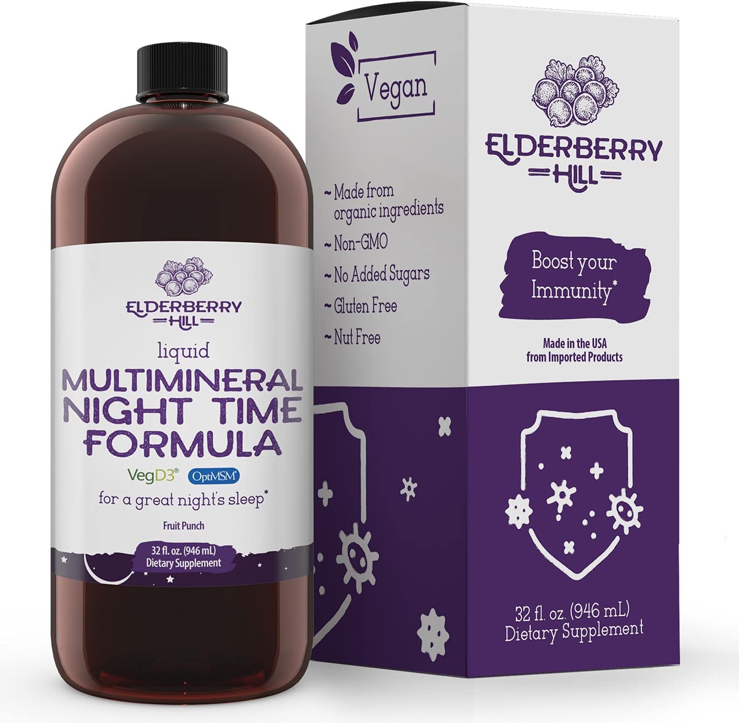 Amazon.com: Liquid Nighttime Multimineral for Sleep and Stress Relief ...