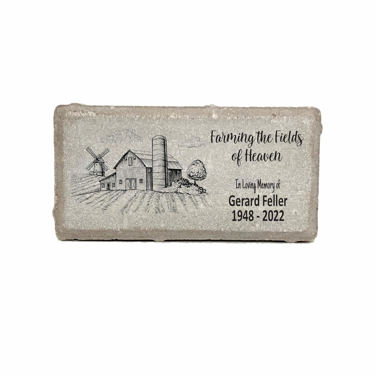 Amazon.com: Farmer Memorial Stone - Real Stone Personalized by Florida ...