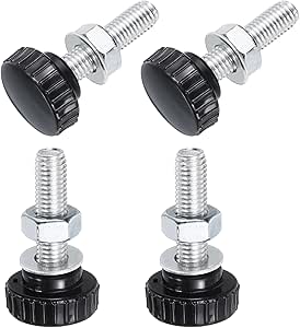 Amazon.com: uxcell 4 Sets Knurled Knobs Thumb Screws with Nuts Washers, Metric M10 x 40mm Male ...