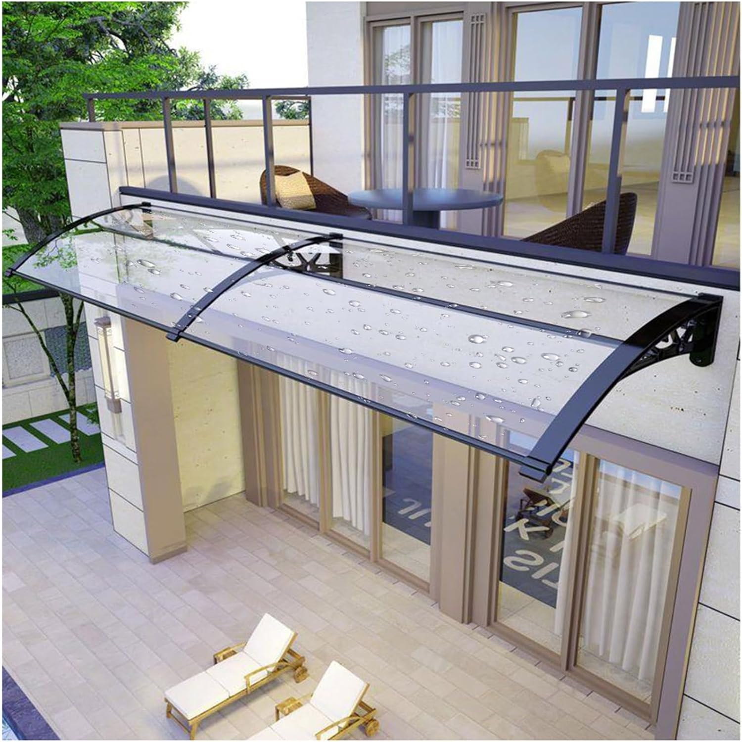 60 150cm Door Canopy Awning Polycarbonate Cover for Entrance Window ...
