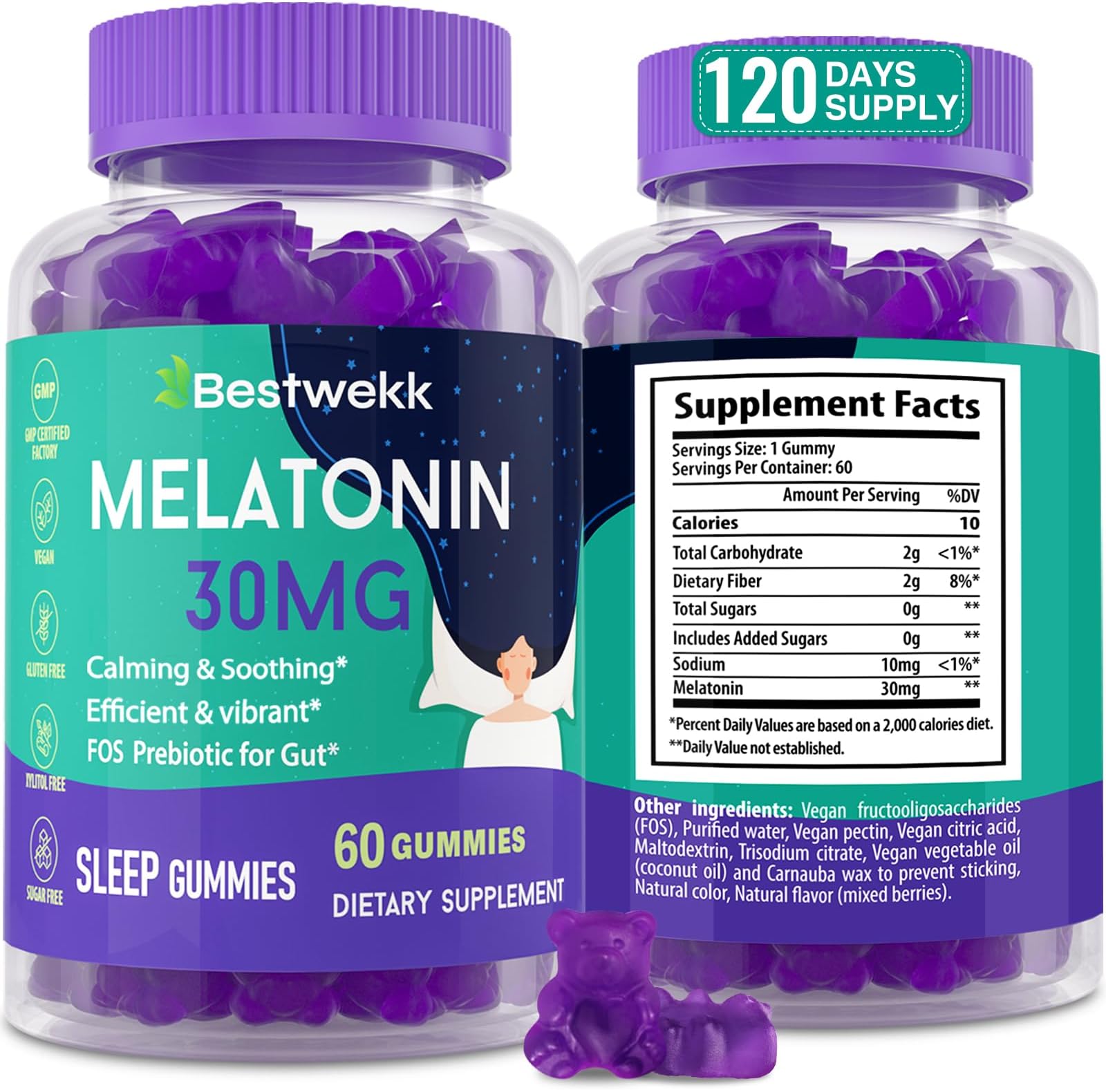 Amazon.com: Melatonin Gummies 8mg - Extra Strength Sleep Gummy with ...