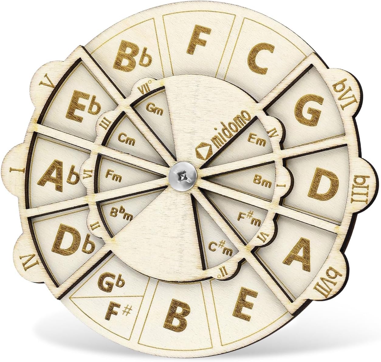 Amazon.com: Wooden Melody Tool, 4.8 Inch Wooden Chord Wheel Circle of ...