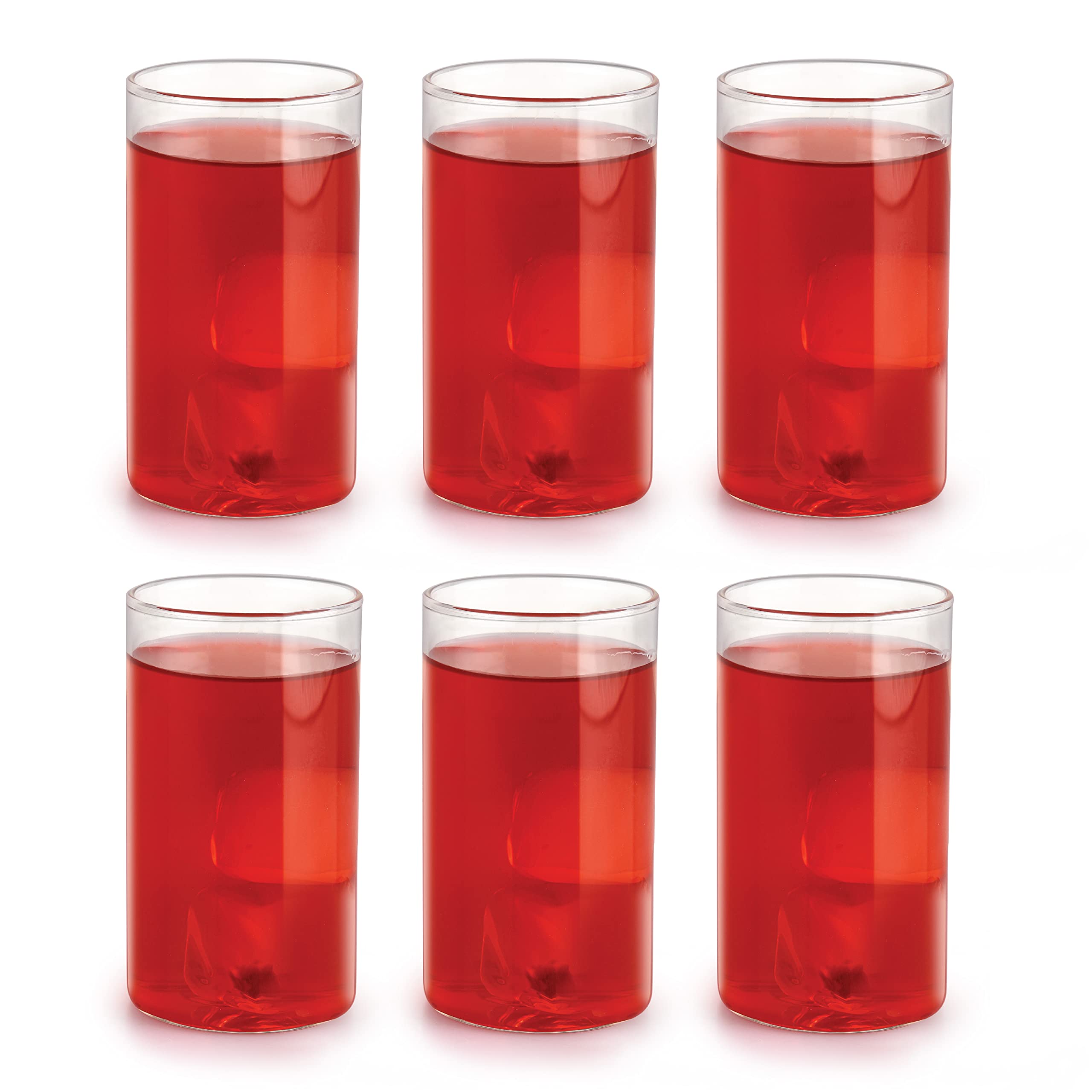 Buy CELLO Roma Borosilicate Glass Tumblers, Set of 6, 350ml Each, Clear ...