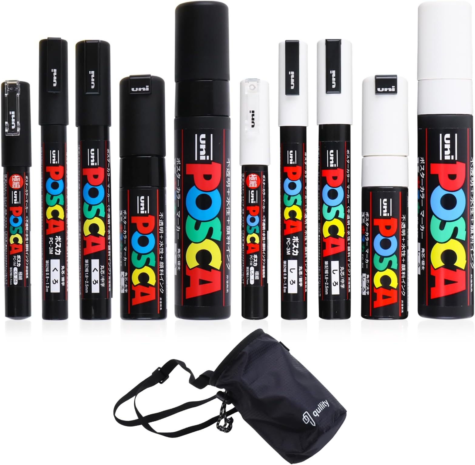 Amazon.com: posca Black & White Bullet Tip - Set of 6 Pens (PC-5M, PC ...