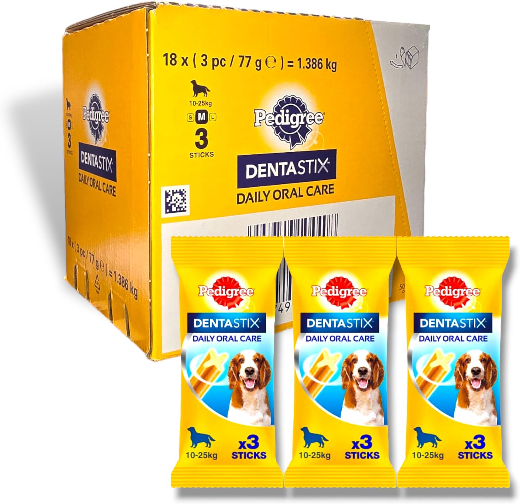 Pedigree DentaStix Daily Dental Chews Large Dog 25kg+ 105 Sticks ...