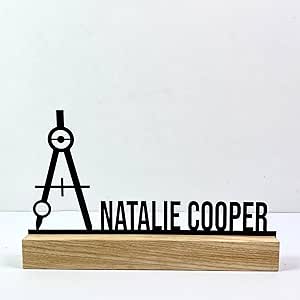 Amazon.com: Handmadetneonsign Custom Wooden Architect Desk Name Plate ...