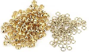 Amazon.com: 100Pcs Metal Grommets Eyelets, 5mm Hole Punch Round Eyelet ...