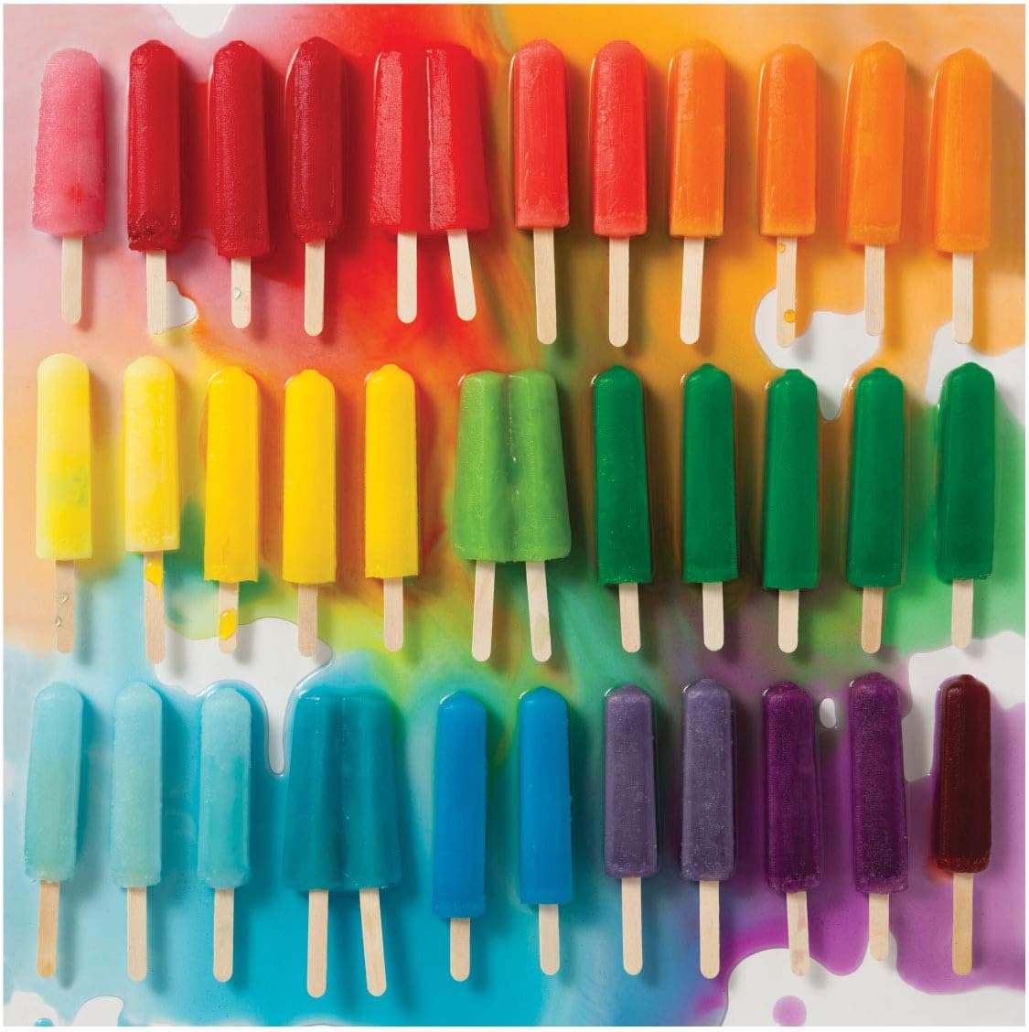 Amazon.com: Galison 500 Piece Rainbow Popsicle Jigsaw Puzzle for ...