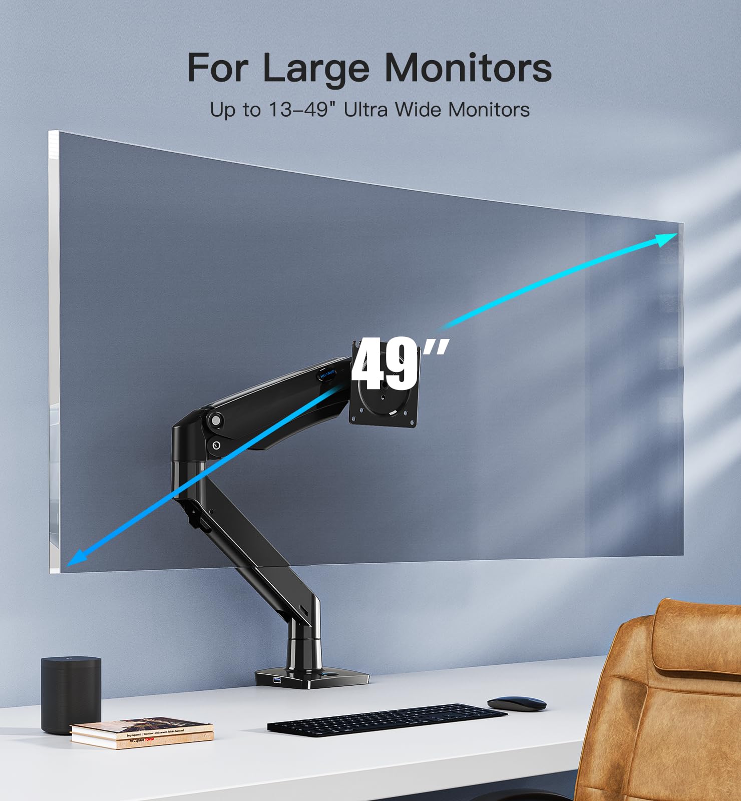Snapklik.com : HUANUO Heavy Duty Monitor Arm For 49-Inch Ultrawide ...