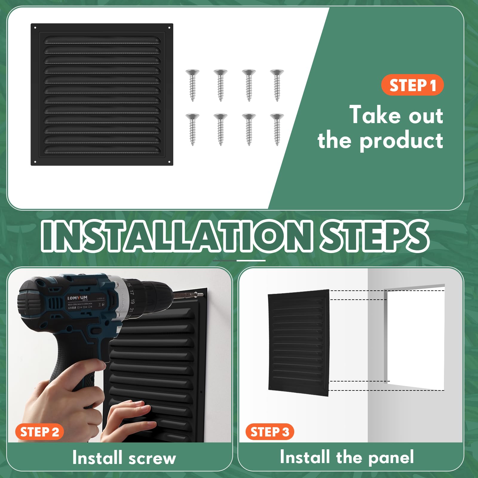 Snapklik.com : Yaocom 2 Pcs Aluminum Attic Vents 6" X 6" Metal Gable ...