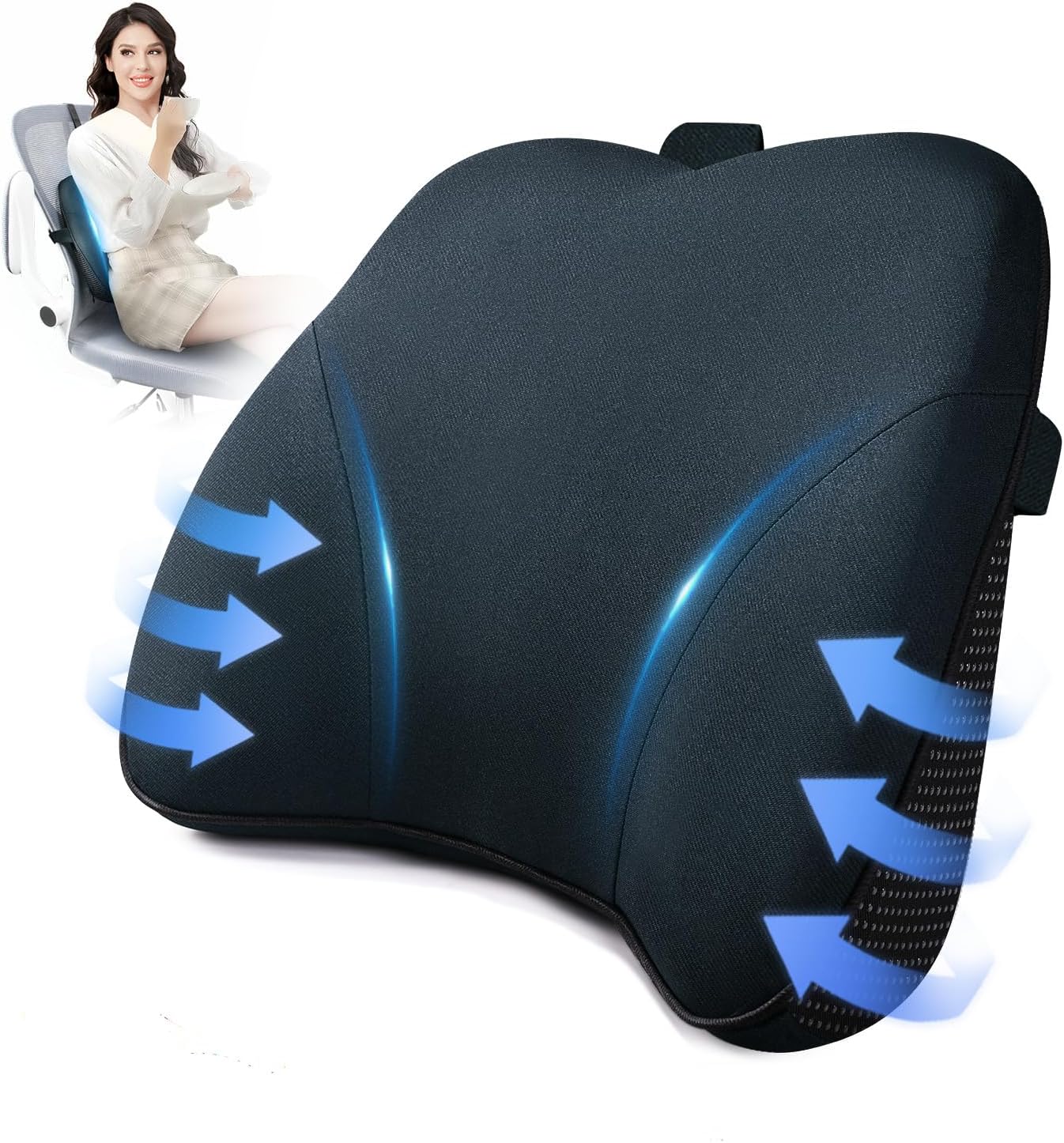 Lumbar Support Pillow for Office Chair for Back Pain Relief - Mini ...