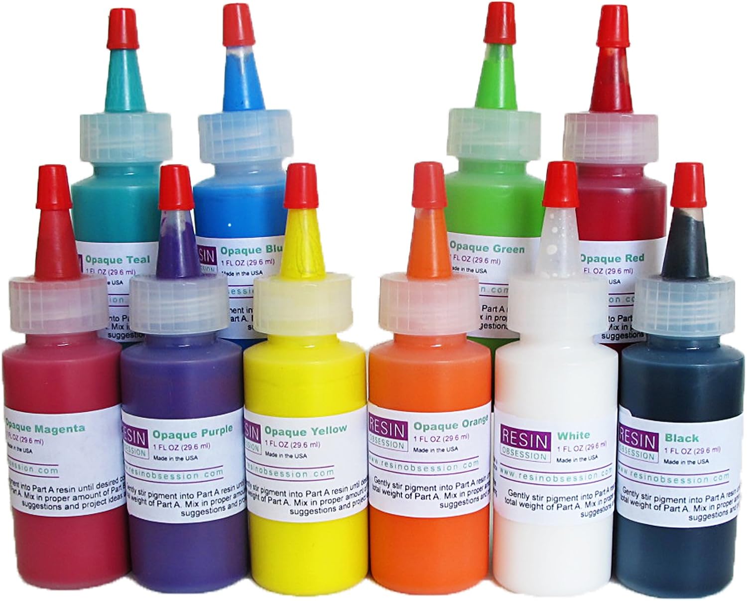 Amazon.com: Resin Obsession Opaque Color Pigments - Complete Set Of 10 ...