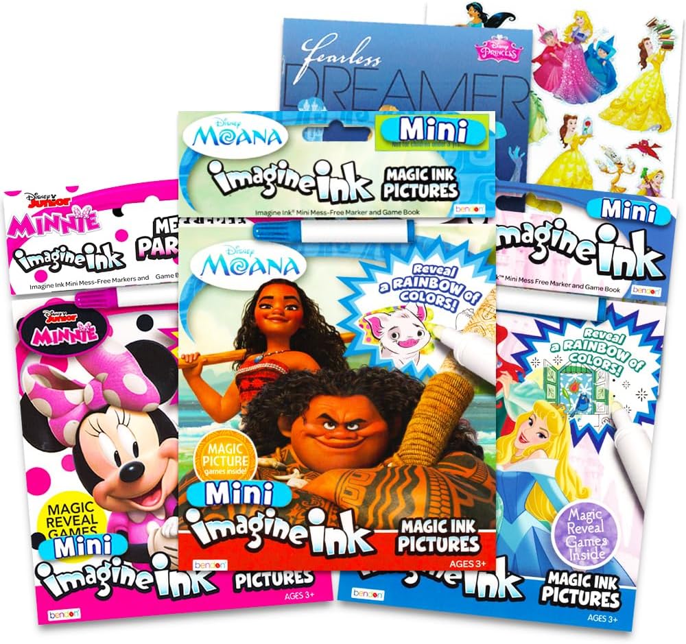 Amazon.com: Disney Princess Magic Ink Coloring Book Set - Bundle of 3 ...