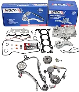 Amazon.com: MOCA Head Gasket Timing Chain Kit & Oil Water Pump w/VVT ...