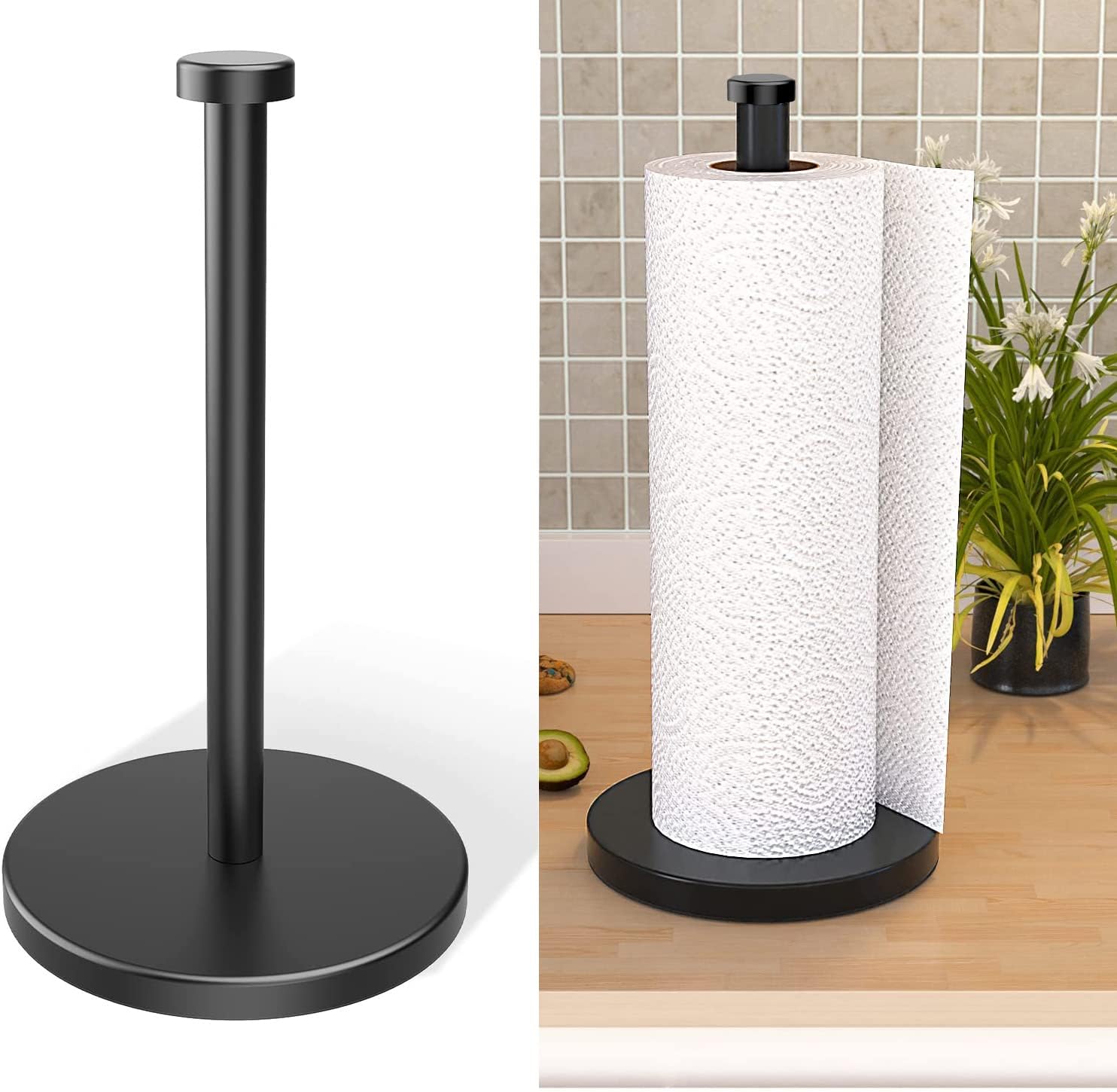 UFAR Portarrollos de Papel de Cocina Dorado No es Necesario Perforar ...