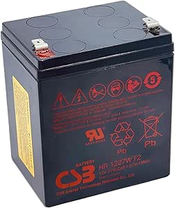 Amazon.com: CSB HR1227W F2 12 Volt 27 Watt SLA Sealed Lead Acid Battery ...