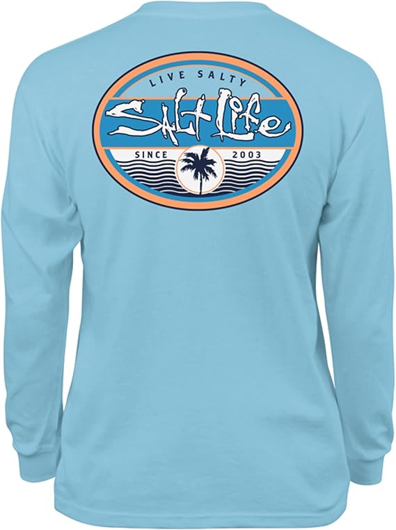 Amazon.com: Salt Life Girls' Wavy Days Youth Classic Fit Long Sleeve ...