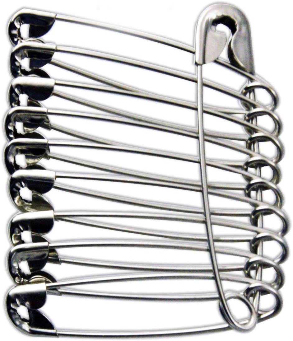 JKG® 50 x SAFETY PINS Assorted Sizes - Small Medium Large Safety Pins ...