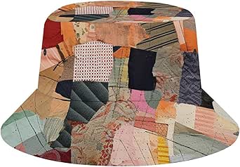 Amazon.com: Patchwork Quilt with Colored Quilters Beach Caps Country ...