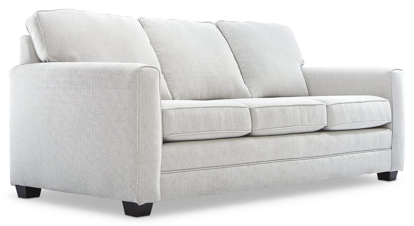 VILNIUS Alivia Solid Sal Wood Fabric Upholstered 3 Seater Sofa Set for ...