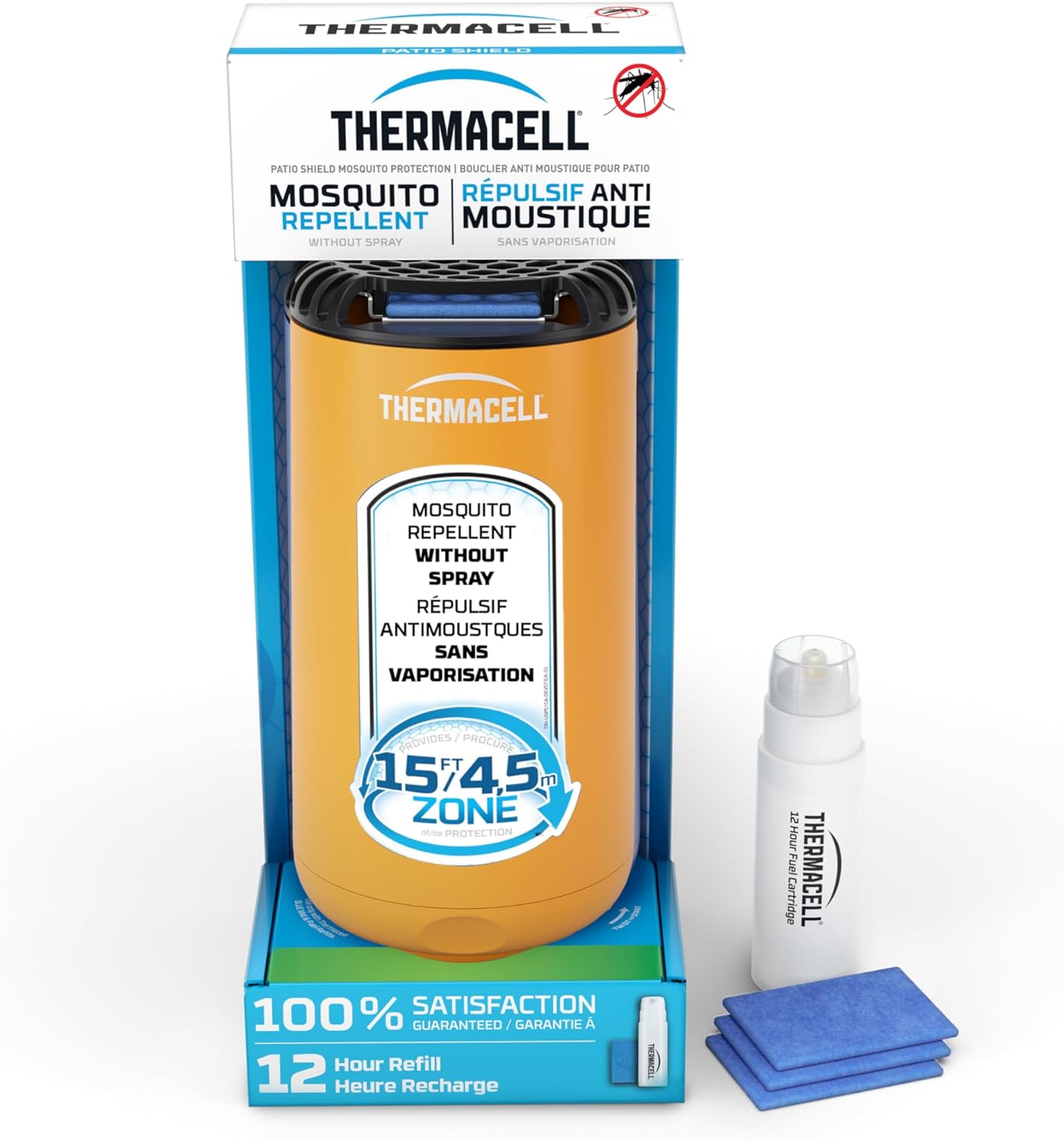 Thermacell Patio Shield Mosquito Repeller; Includes 12-Hour Refill; 15 ...