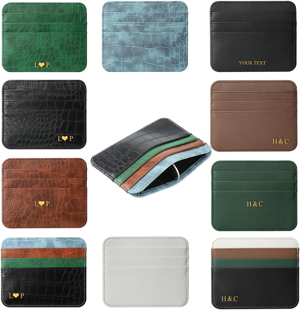 AESTHESTIFY Custom Credit Card Holder Women Reversible, Personalized ...
