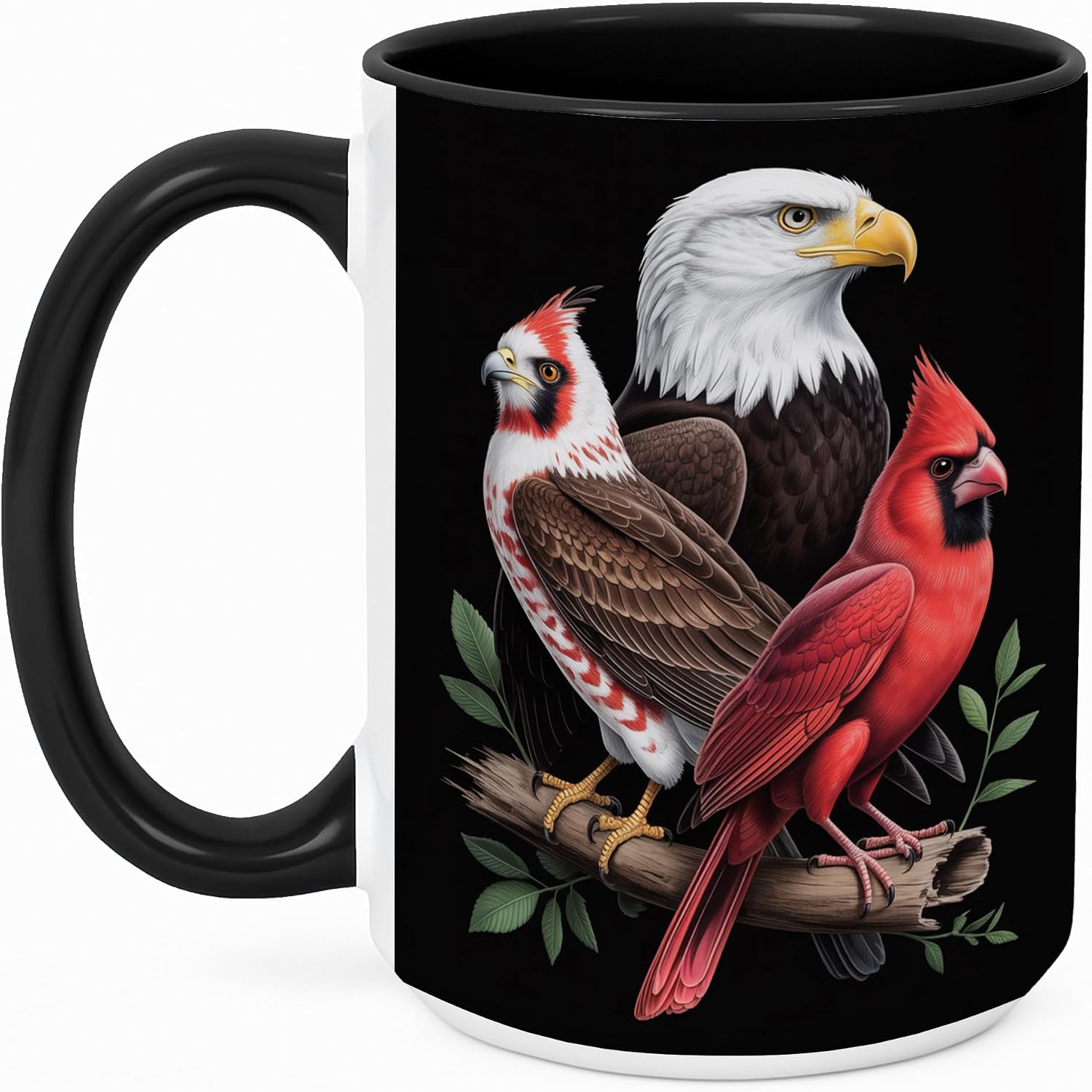 Amazon.com: Eagle Hawk Cardinal Coffee Mug, Bird of Prey Trio Ceramic ...