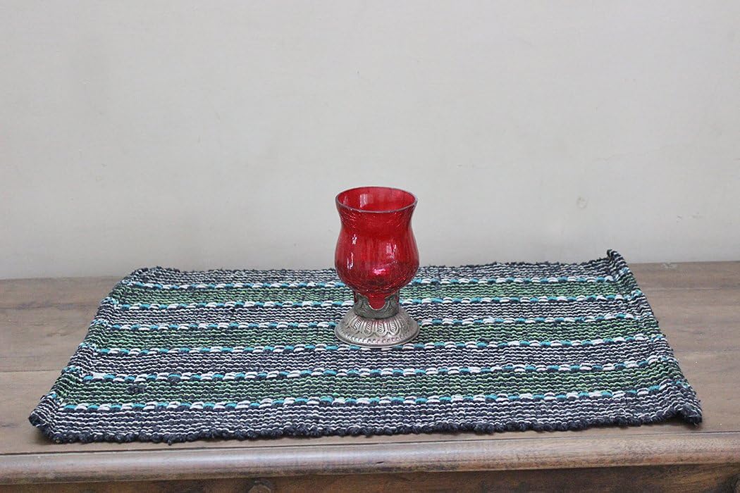 Amazon.com: Indian Mat Contemporary Striped Table Mat Flat Weave ...