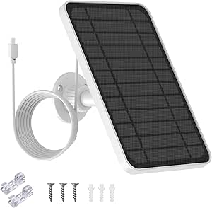 5V 5W Solar Panel for Eufycam 2C/ 2C Pro/ 2/2 Pro/ E20/ E40/ E, Micro ...