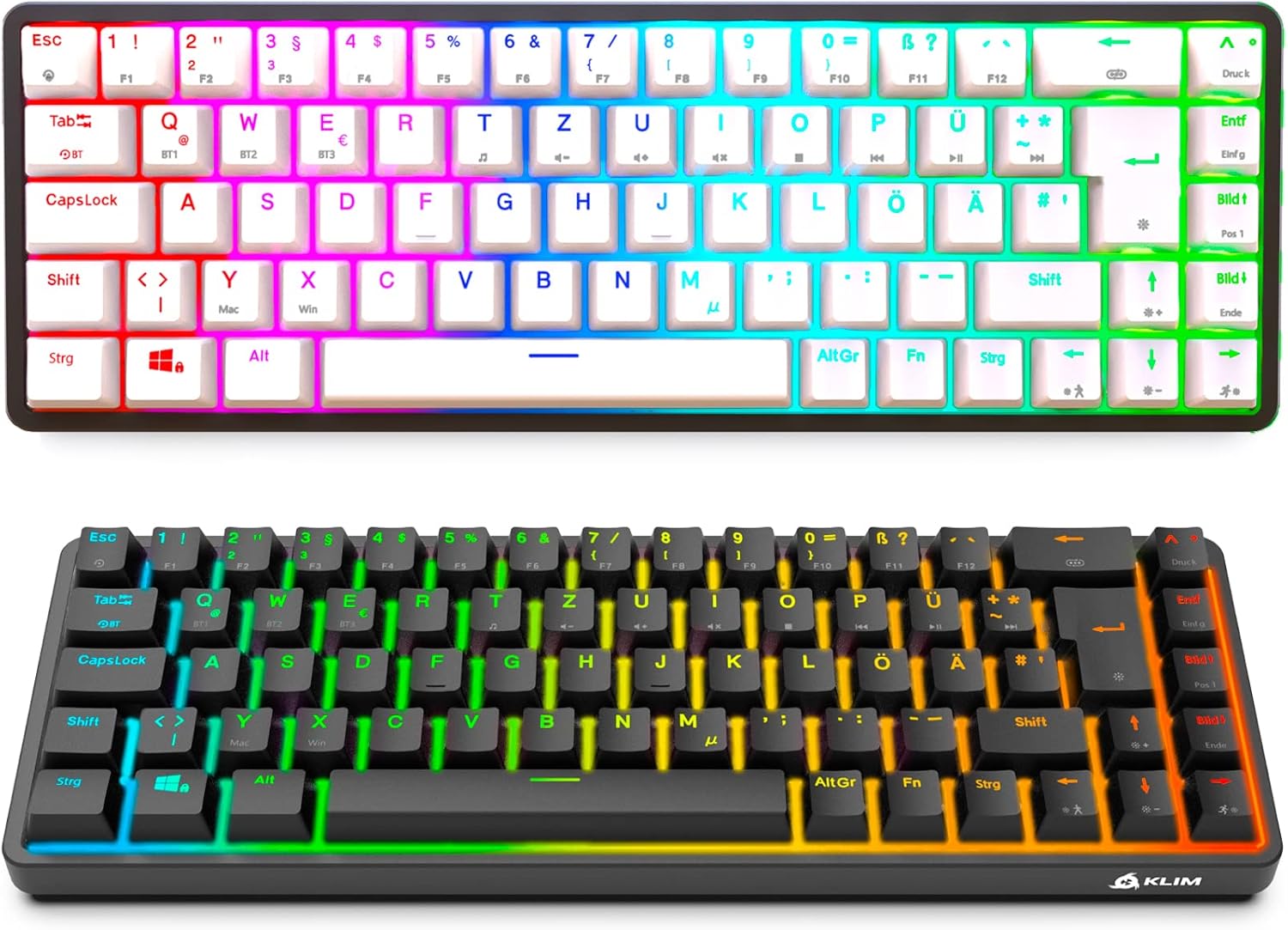 KLIM Shift - Tastiera meccanica 60% senza fili + hotswappabile ...