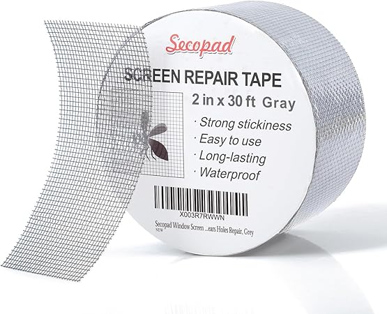 Amazon.com: Secopad Grey Window Screen Repair Tape, 2 in X 30 FT (360IN ...