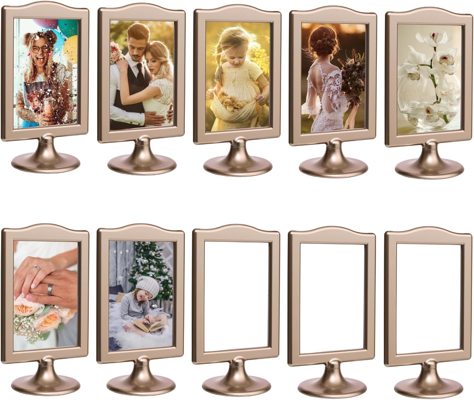 Amazon.com: Soaoo 24 Pcs Double Sided Standing Picture Frames 4 x 6 ...