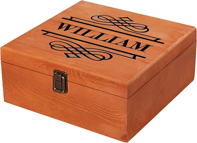 Amazon.com: Cooayyaooc Personalized Keepsake Memory Box Custom Name ...