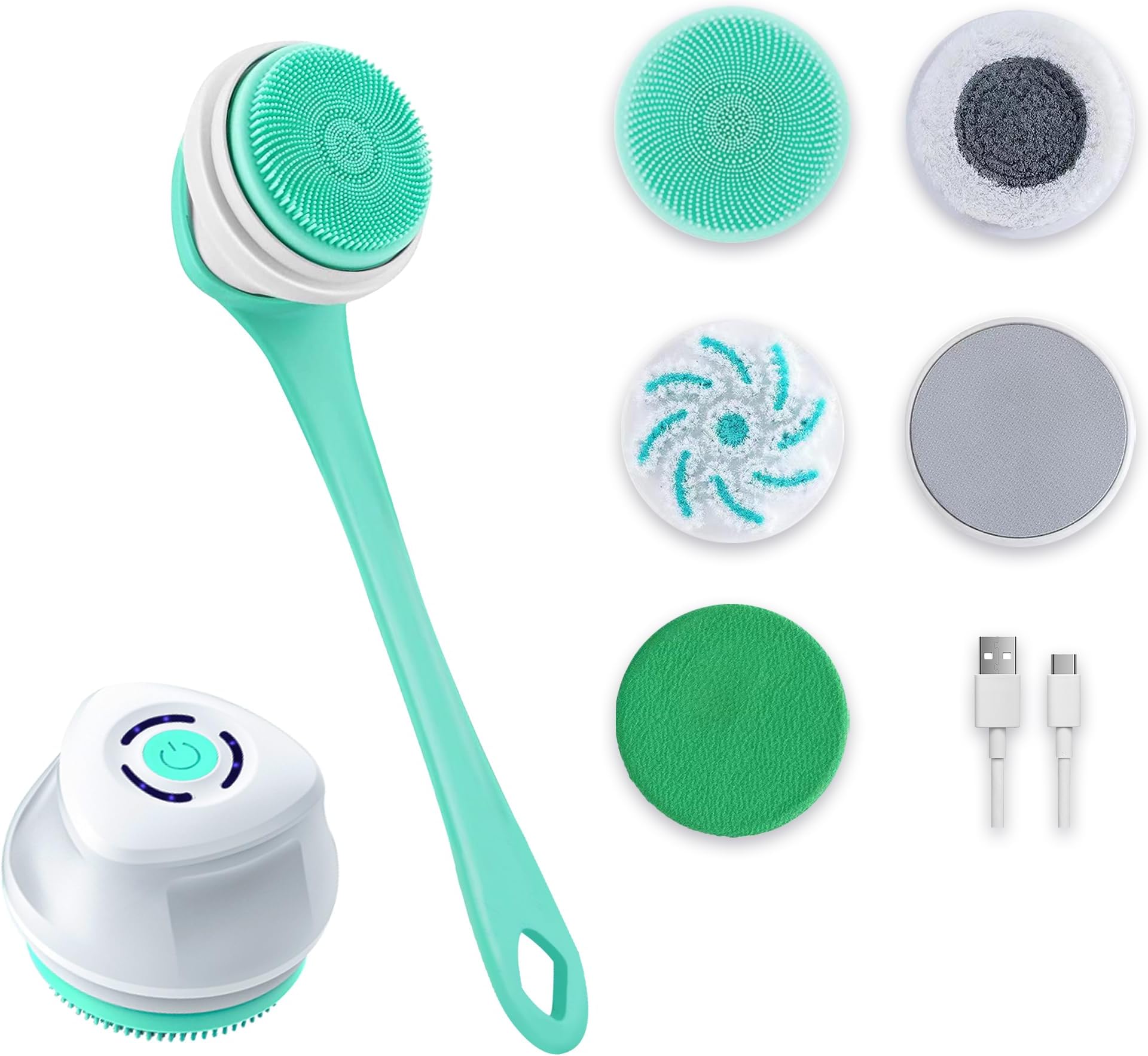 Amazon.com : Wall Mounted Back Scrubber, Electric Back Bath Brush, 360 ...