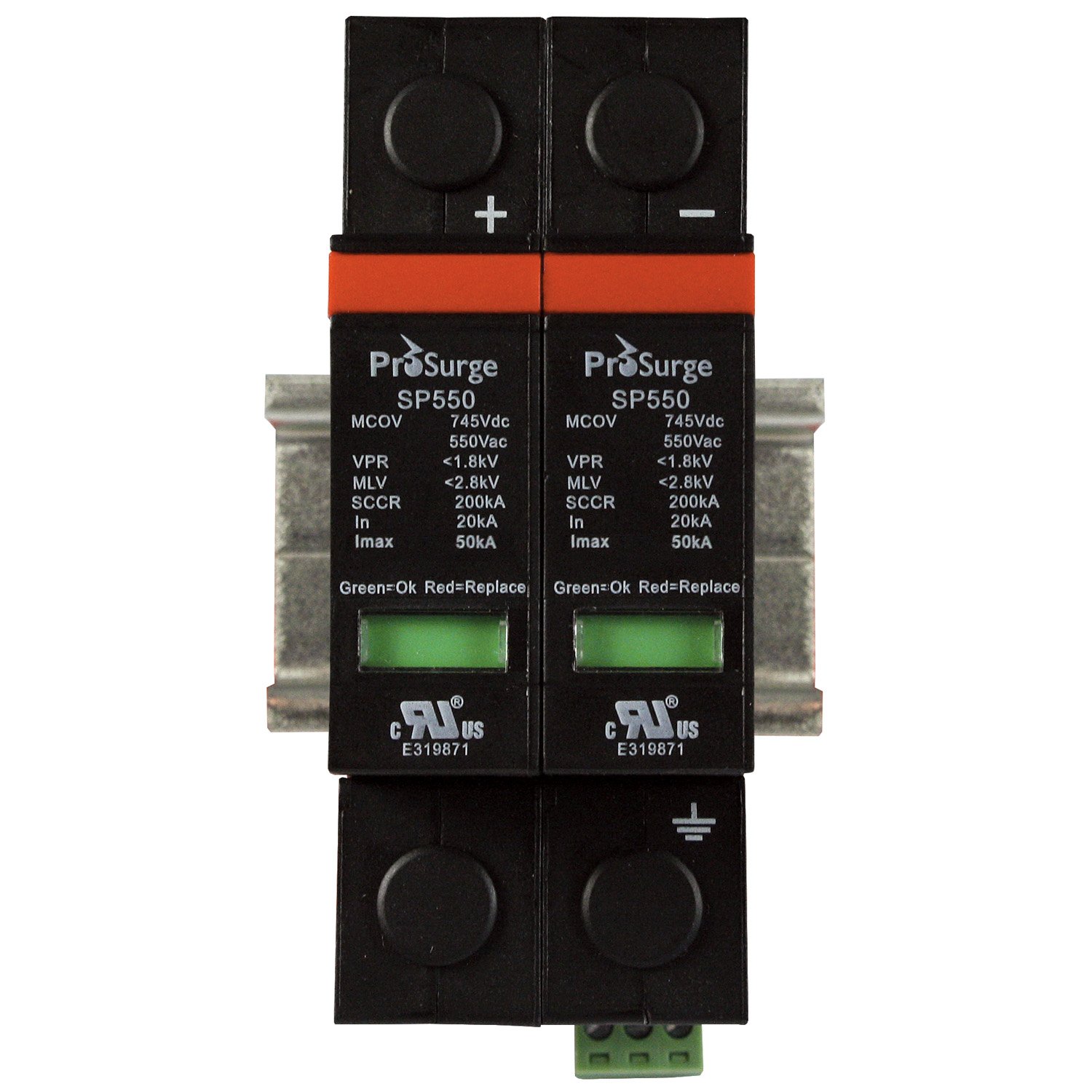 Snapklik.com : ASI ASISPV600-V-C-S, UL 1449 4th Ed DIN Rail DC Surge ...