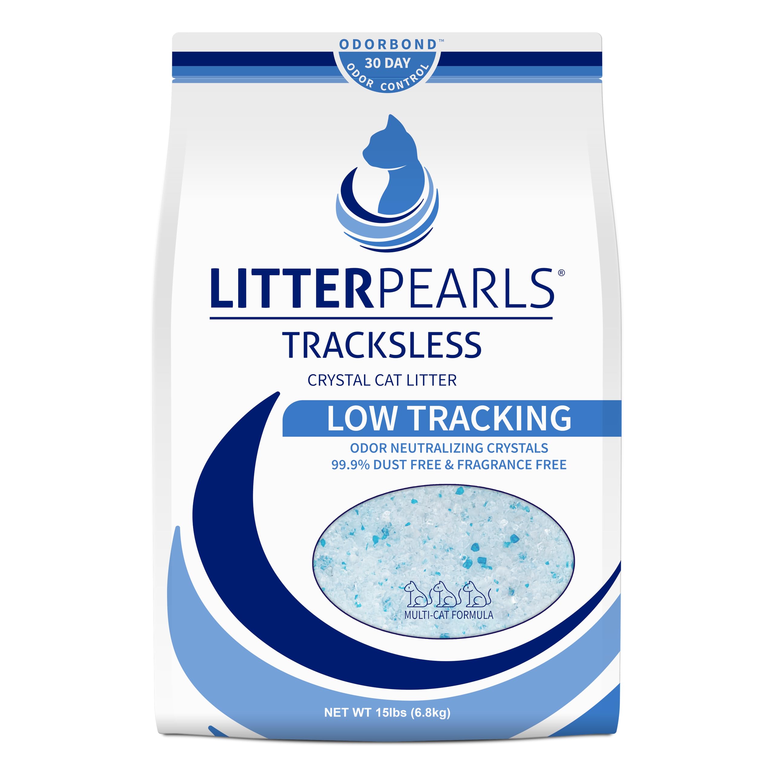Litter Pearls Crystal Cat Litter with Odorbond- Superior Odor Control ...
