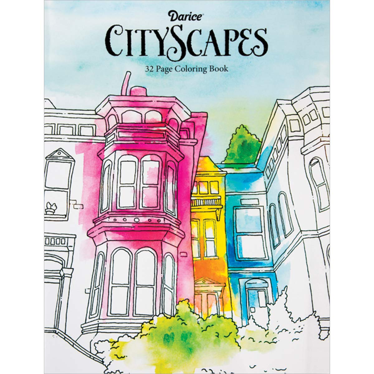 Amazon.com: Darice 30000609 Cityscapes Theme Coloring Books for Adults ...