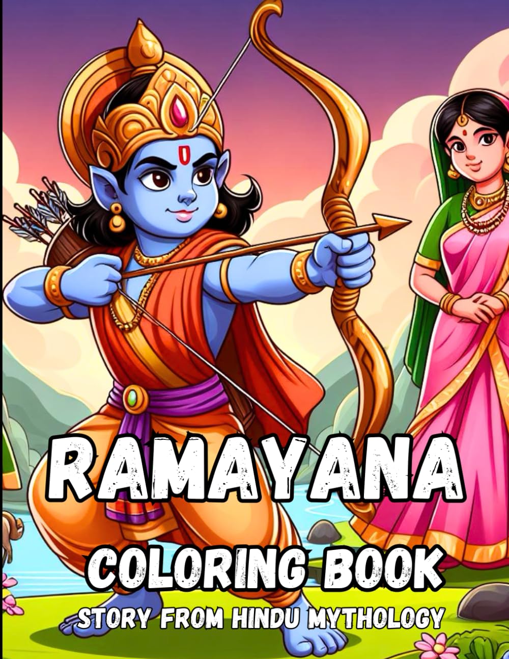 Ramayana Coloring Book: Hindu mythology Ramayana coloring book: Jain ...