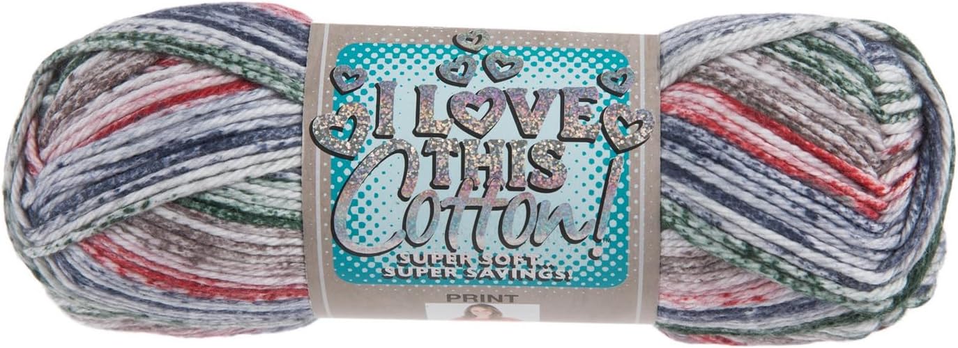 Amazon.com: I Love This Cotton Medium Yarn for Crocheting & Knitting ...