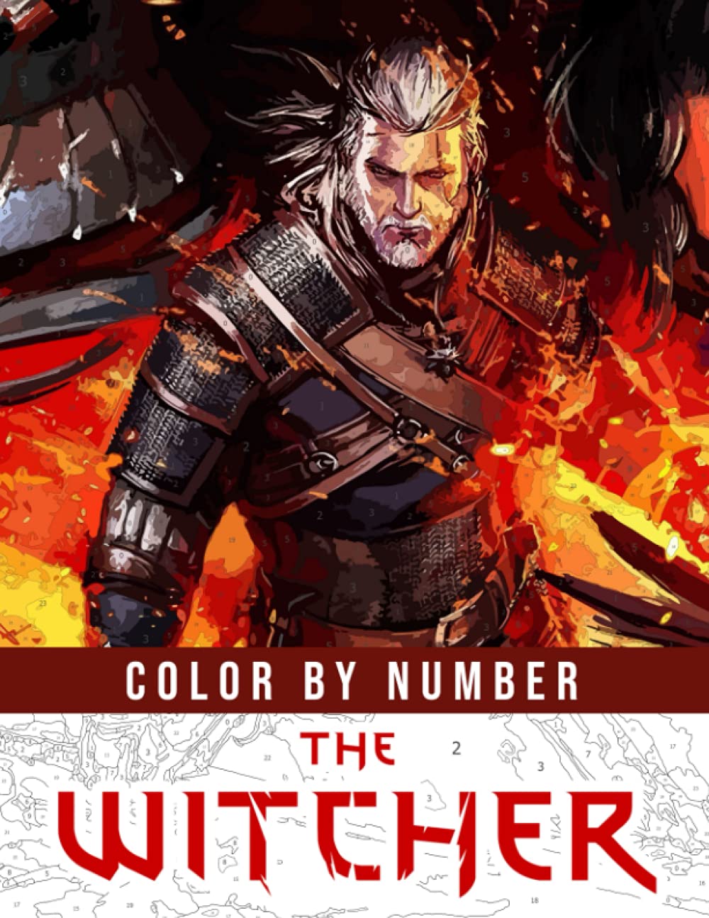 The Witcher Color By Number Geralt Of Rivia Crown Princess | Desertcart ...