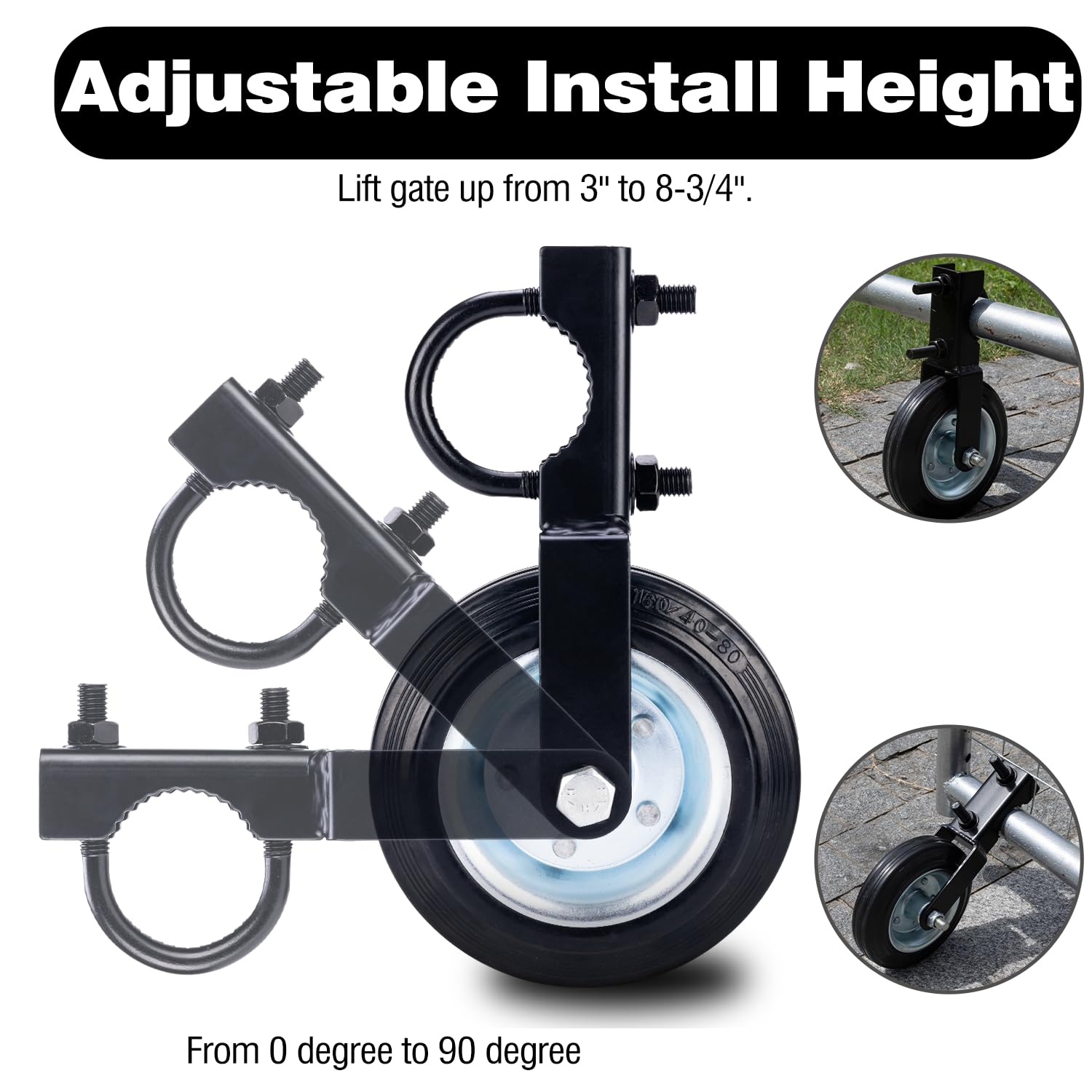 Snapklik.com : 6 Inch Heavy Duty Gate Wheels For Metal Tube Frames