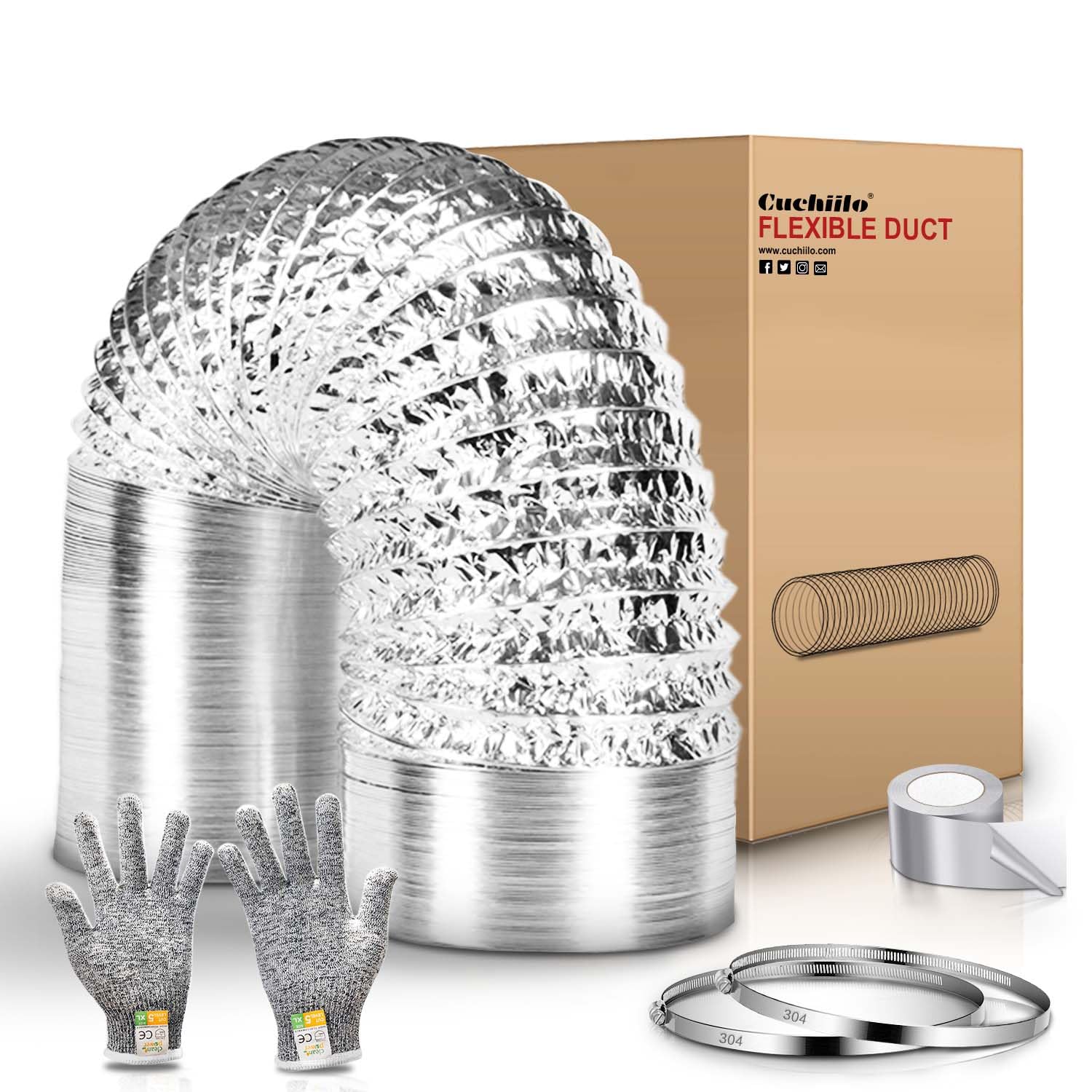 Snapklik.com : 7 Inch Flexible Duct,7 Inch Duct,Flex Duct,Flexible Hose ...