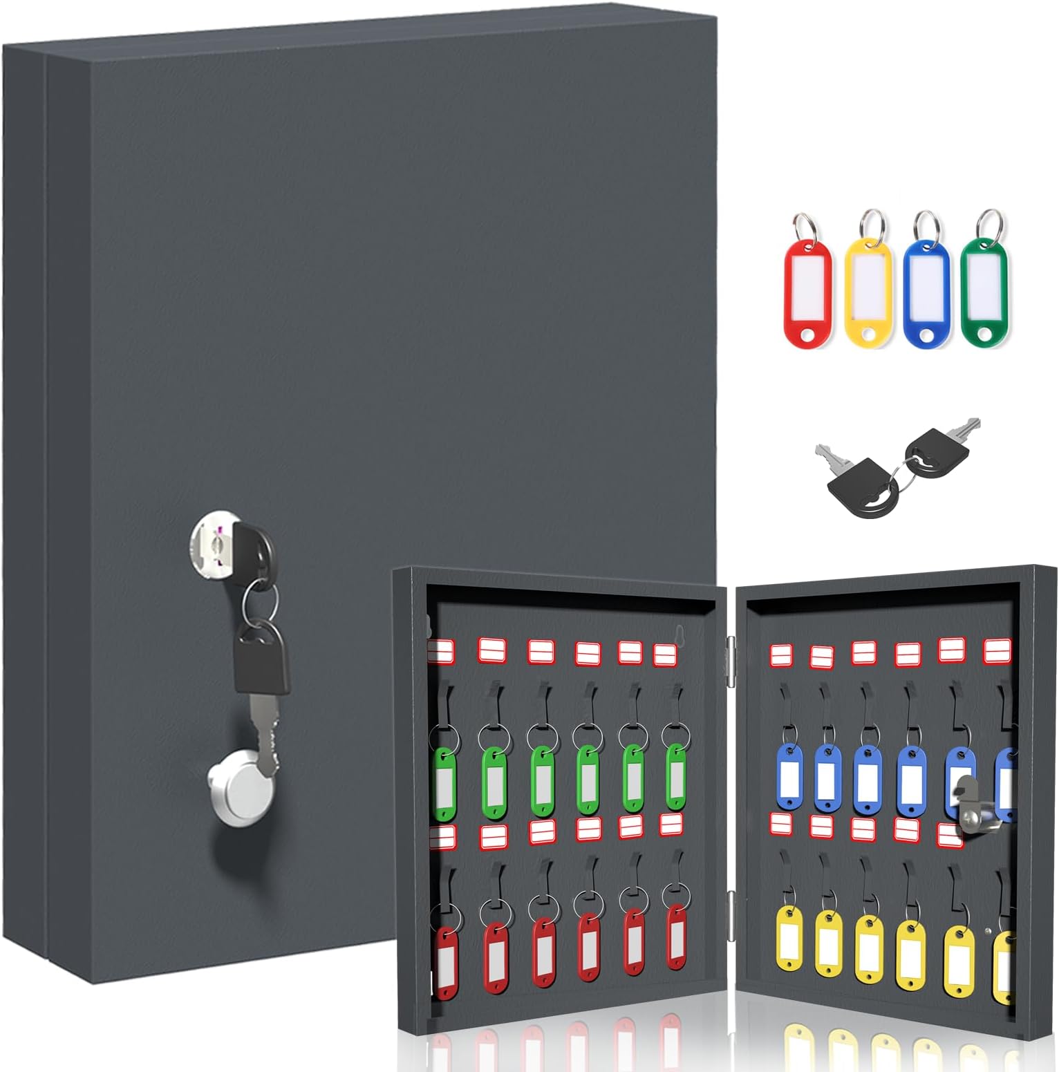 Amazon.com: BIRD 45 Key Large Combination Key Cabinet - Key Boxes Wall ...
