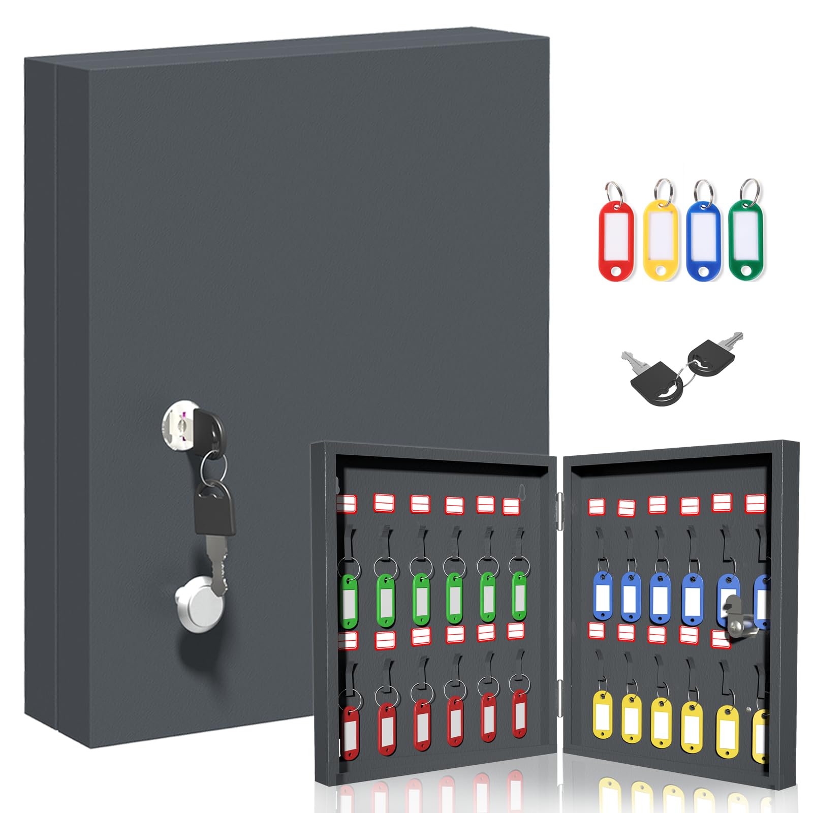 Amazon.com: erosoei Key Box with Lock, Key Cabinet Wall Mount with 24 ...