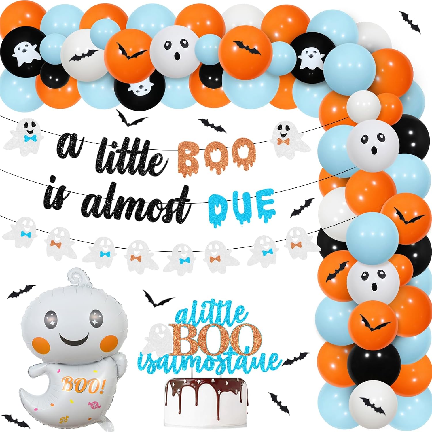 Amazon.com: Halloween A Little Boo is Almost Due Baby Shower ...